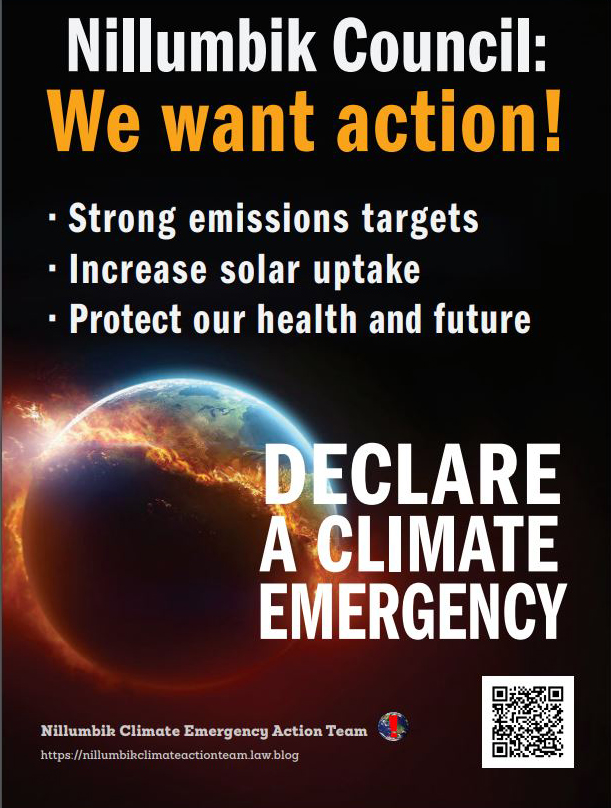 Climate Emergency Poster – Nillumbik Climate Action Team